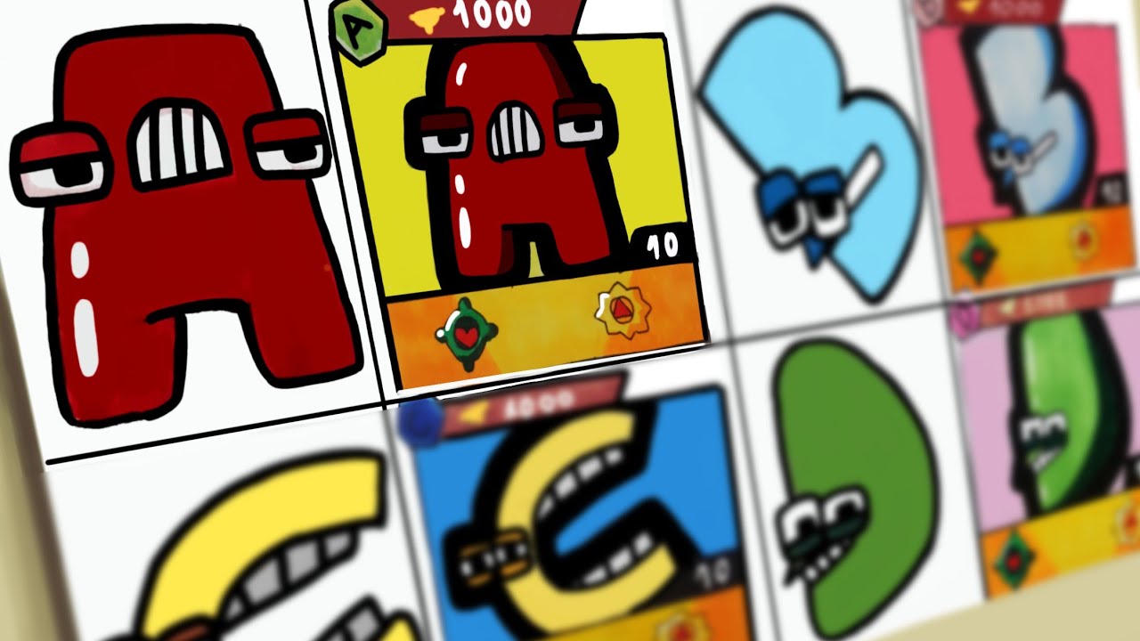 Drawing Alphabet Lore normal vs in Brawl Stars Style (A - F) | Drawing ...