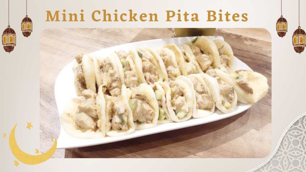 Delicious Mini Chicken Pita Bites without Oven with Sauce Perfect for ...