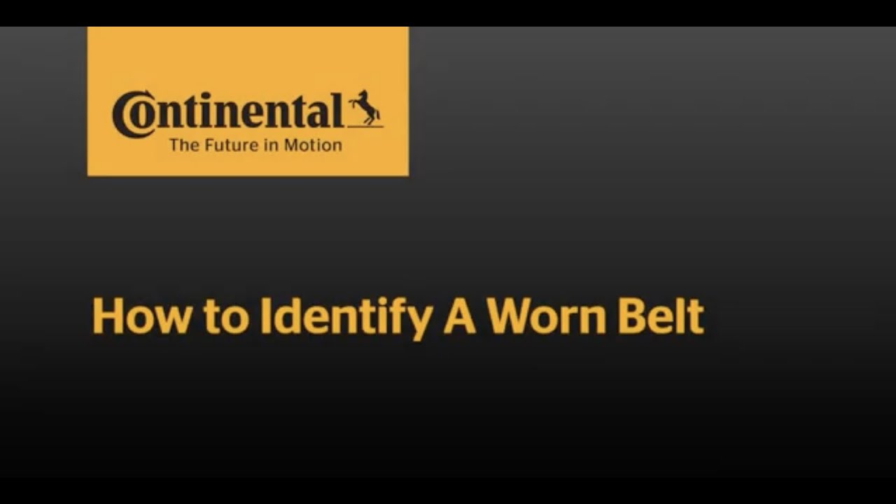 How To Identify A Worn Belt - YouTube