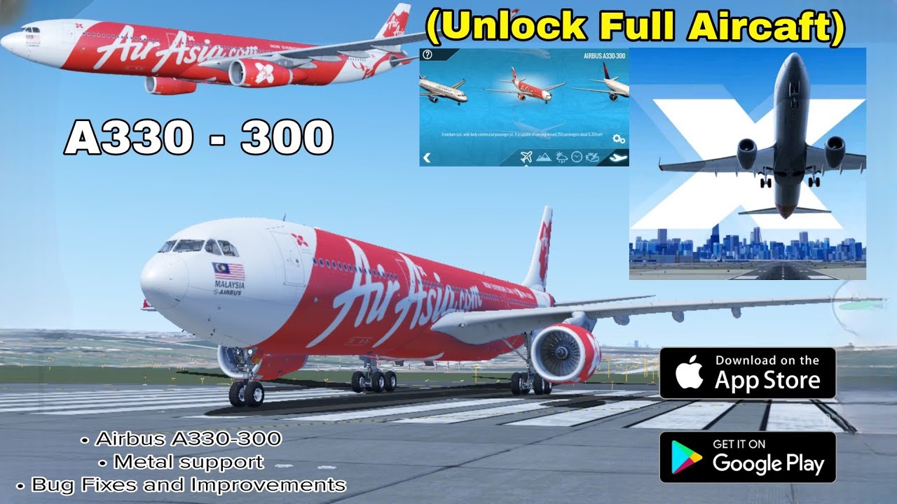 X-Plane Flight Simulator v12.3.5 APK MOD (UNLOCKED ALL AIRPCAFT) Airbus ...