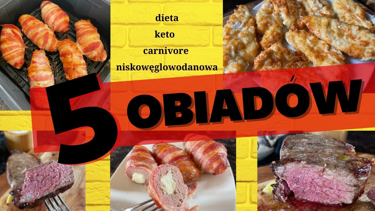 5 OBIADÓW KETO - dania niskowęglowodanowe, carnivore - YouTube