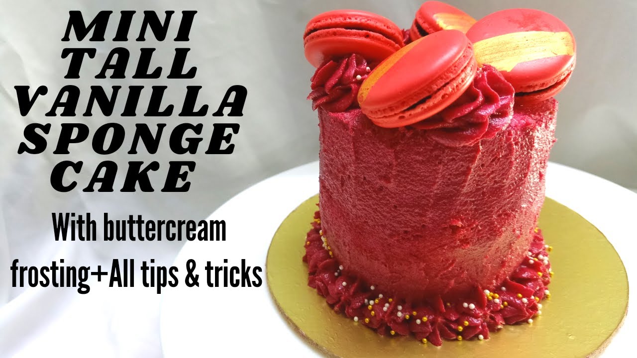 HOW TO MAKE MINI TALL CAKES WITH 4 INCH CAKE TINS|VANILLA SPONGE CAKE ...