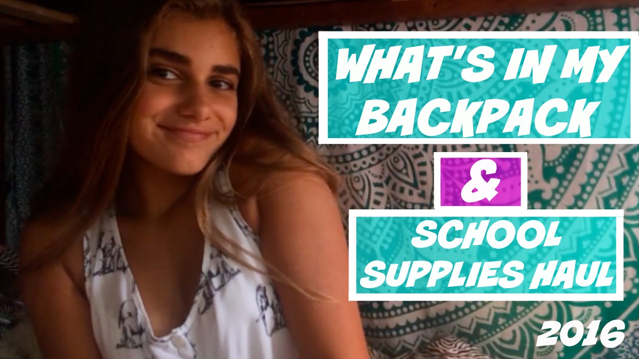 What's In My Backpack & School Supplies Haul 2016 ♡ - YouTube
