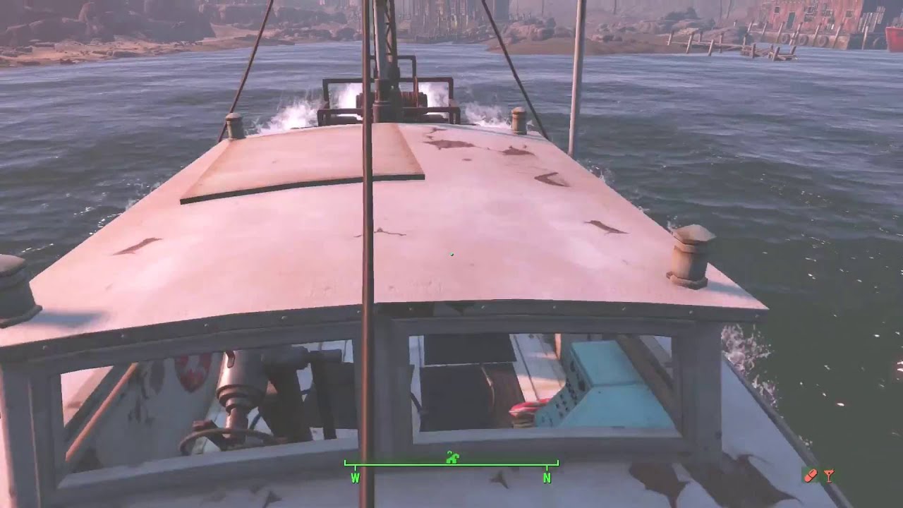 Glitch on the Far Harbor Boat Fallout 4 - YouTube