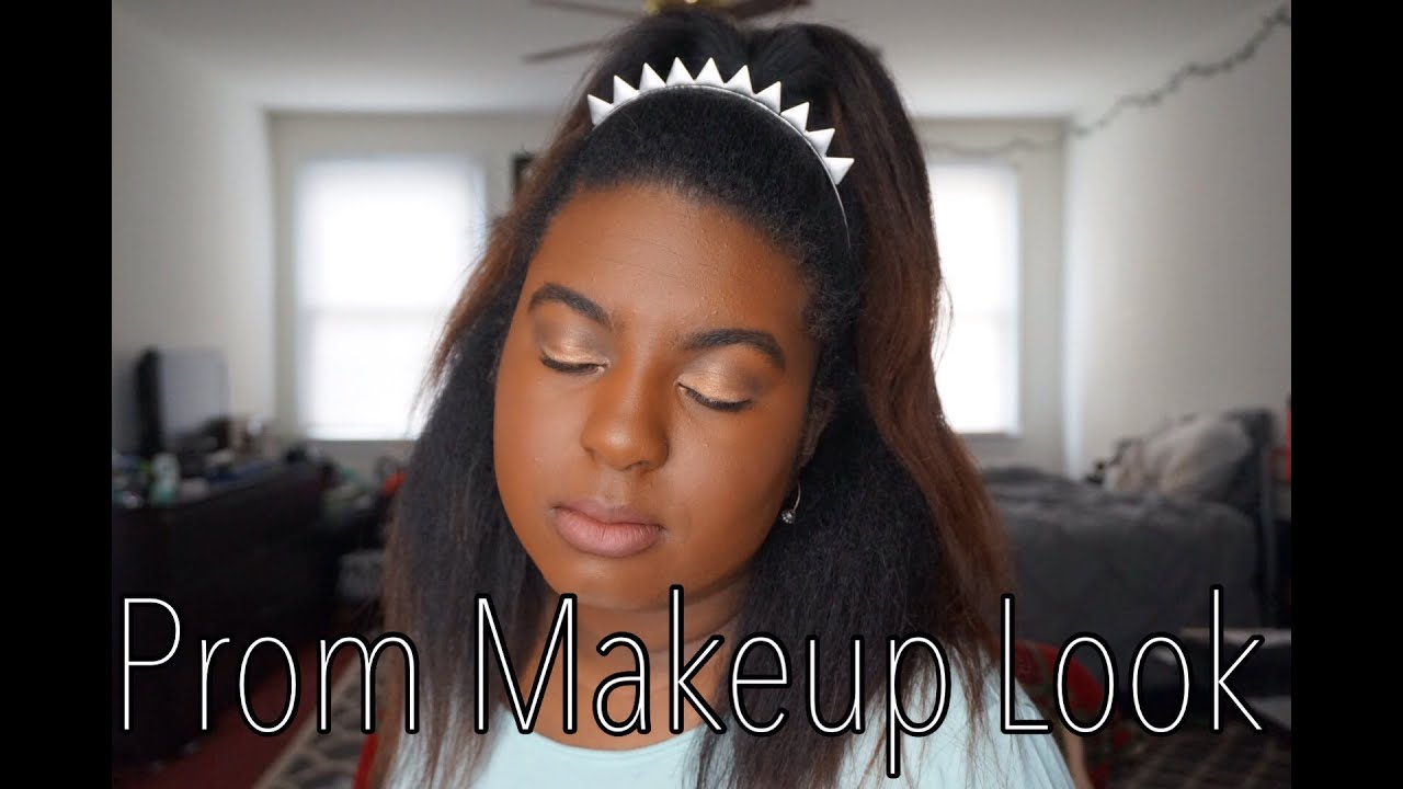 Prom 2016 Makeup Look/Tutorial for Black Girls/Beginners : Shimmer - YouTube