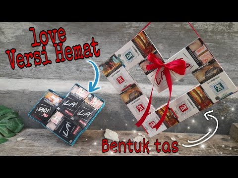 Cara membuat Love dari bungkus rokok versi hemat || ide kado buat cowo ...