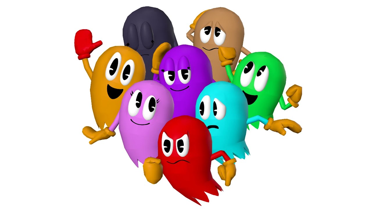 RELEASE: Pac-Man Ghost Gang Model Pack (Blender 2.93) - YouTube