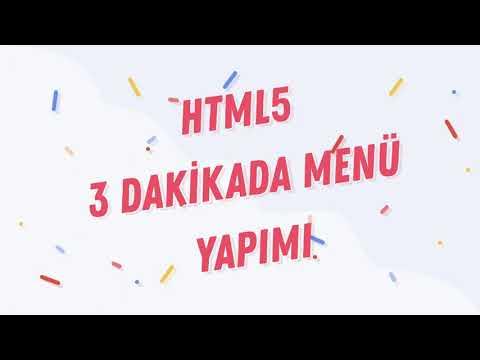 HTML ve CSS Pratik Menü Yapımı - YouTube