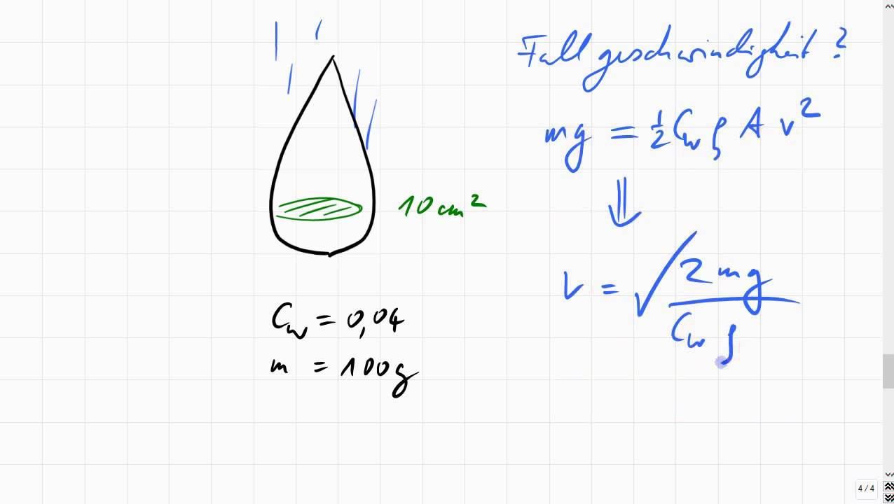 Fallgeschwindigkeit eines stromlinienförmigen Objekts - YouTube