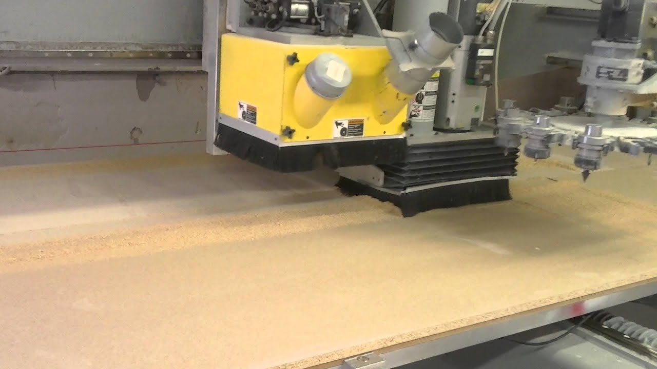 cutting laminate core on cnc - YouTube