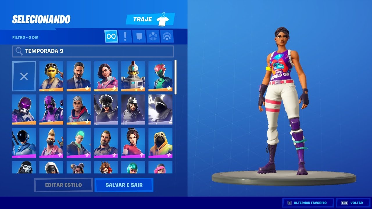 TODAS AS SKINS LANÇADAS NA TEMPORADA 9! (Fortnite) - YouTube