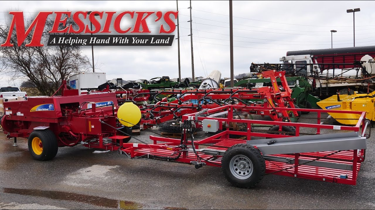 Steffen bale accumulator for small square balers (walk around) - YouTube