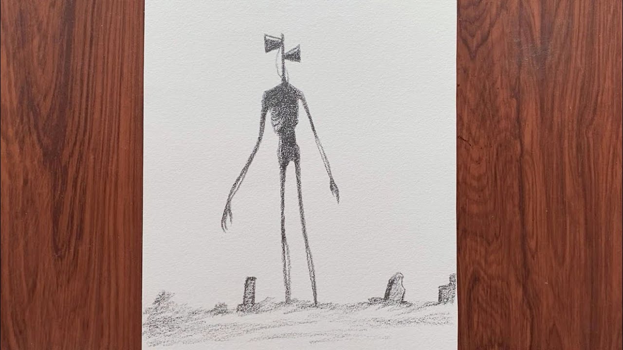 Easy draw a Siren Head by pencil, Drawing for beginner - YouTube