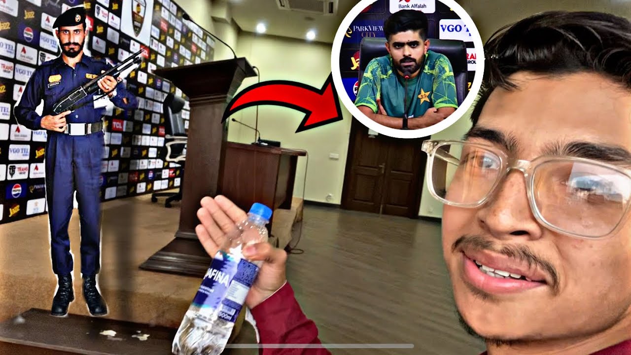 Sneaking into press conference Room (Babar Azam )seat .//Most Expensive ...