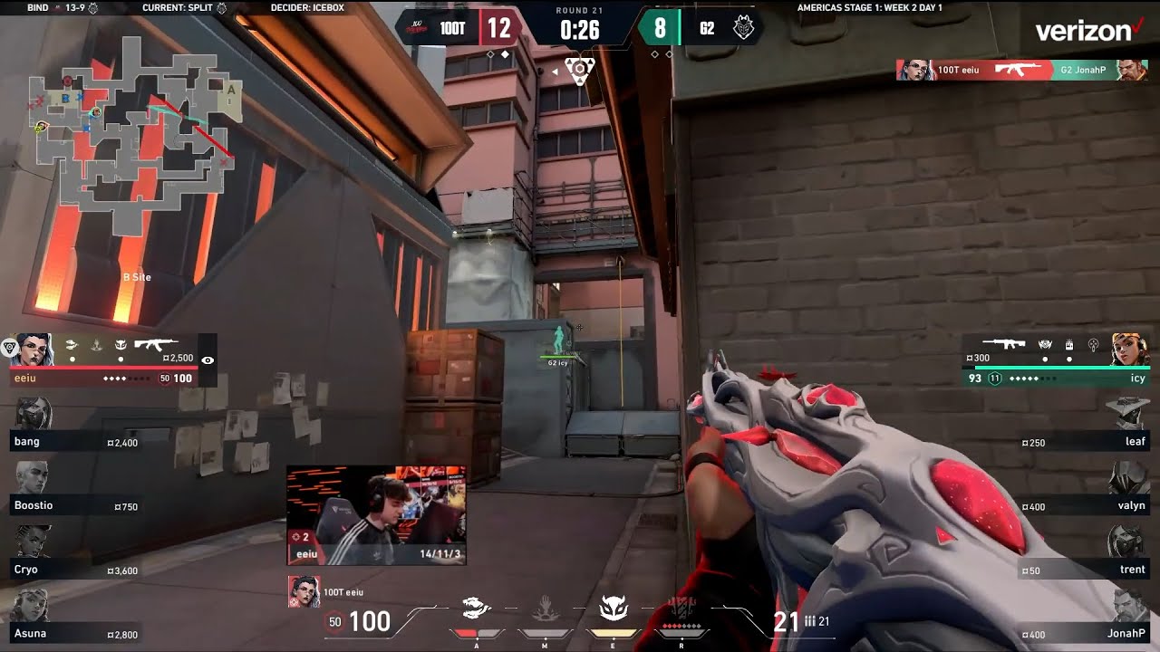 100T EEIU 1V3 CLUTCH TO WIN THE GAME VS G2 | VCT AMERICAS 2024 - YouTube