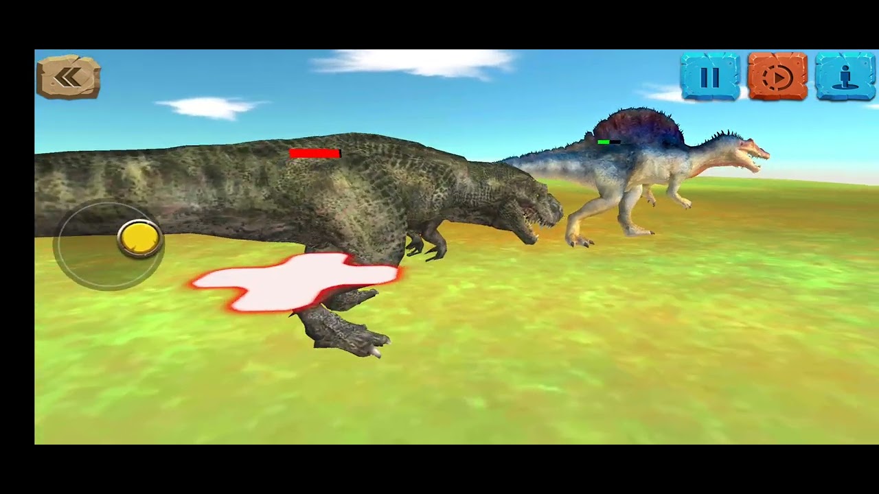 blue spinosaurus vs original t rex - YouTube