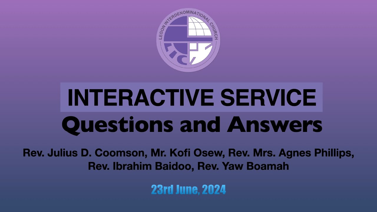 INTERACTIVE SERVICE | QUESTIONS & ANSWERS | Various Speakers - YouTube