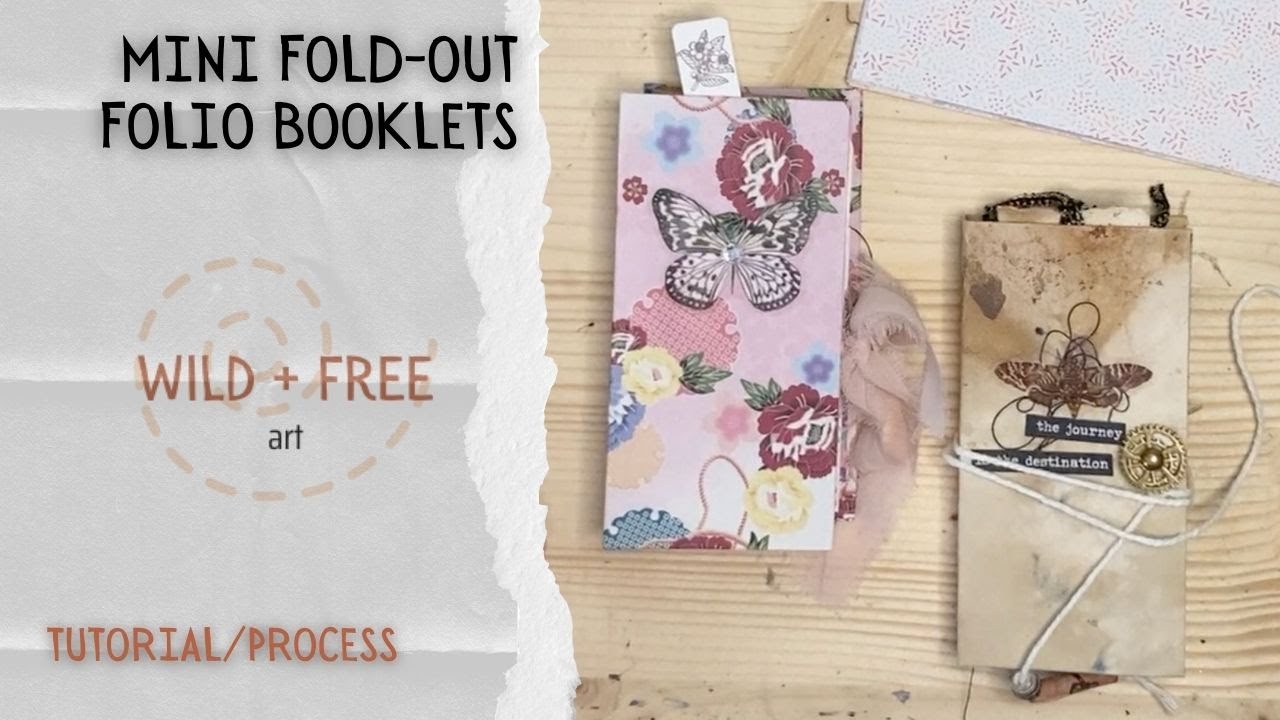Making Mini Fold Out Folio Pocket Book from scrap papers (winged book ...
