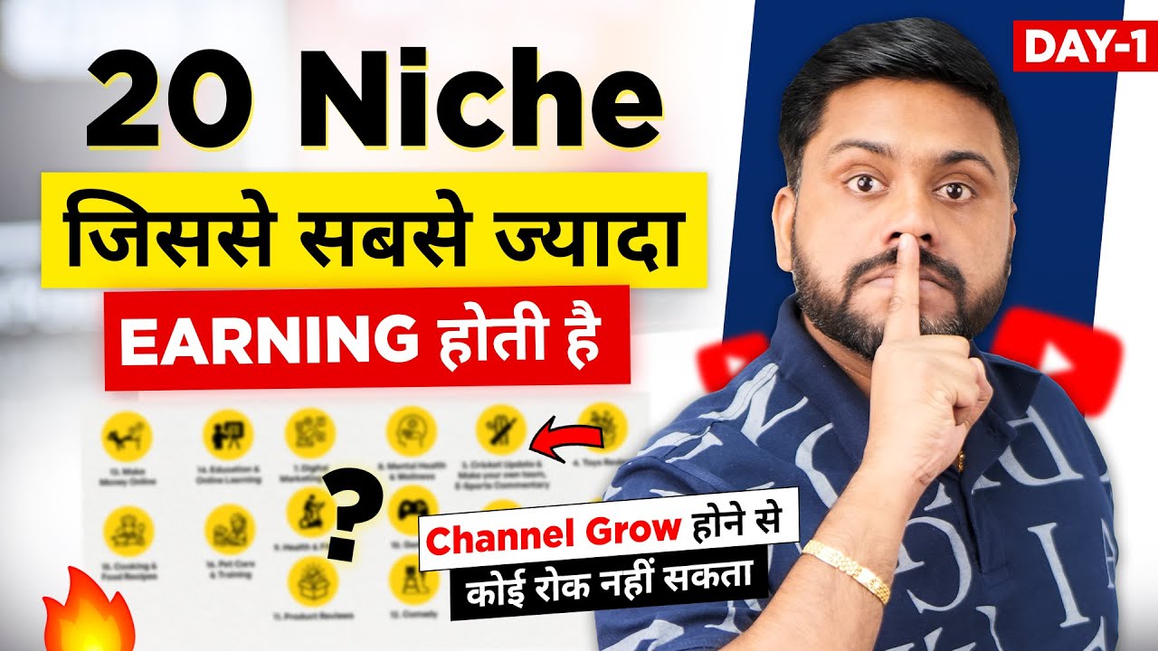 Start a Channel Today in 1 Niche | Top 20 Most Profitable YouTube ...