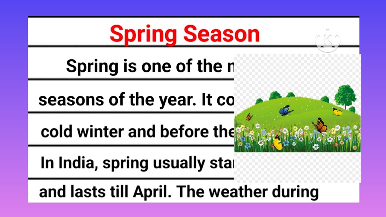 Essay on Spring Season | Spring Season Essay on 200 words - YouTube