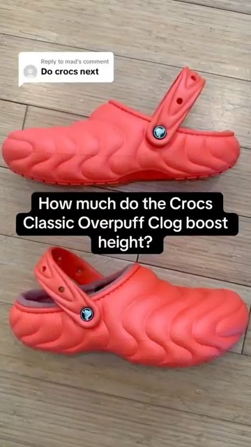 How much do Crocs Classic Overpuff Clog boost height #crocs #sandals # ...