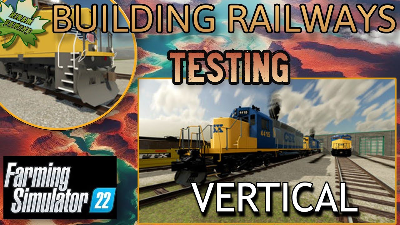 🔴 LIVE VERTICAL 🔴 #fs22 - Testing CAN WE BUILD RAILWAYS IN FARMING ...