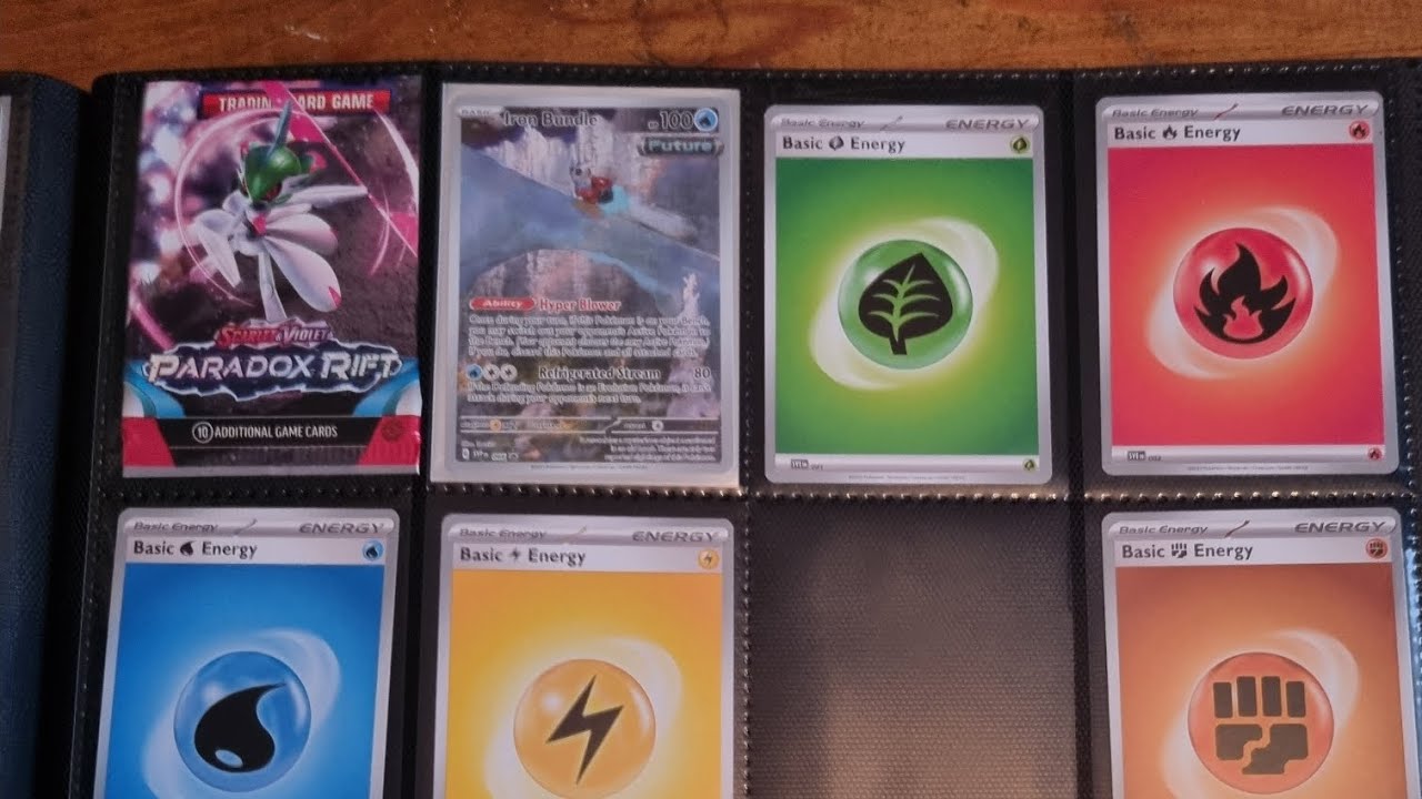 scarlet and violet paradox rift binder so far #pokèmoncards - YouTube