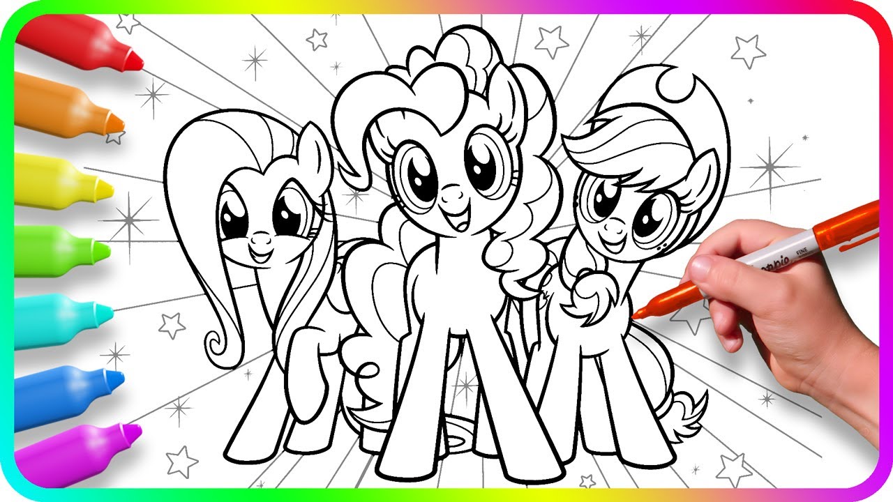 Coloring Pages MY LITTLE PONY | How to draw My Little Pony | Easy ...