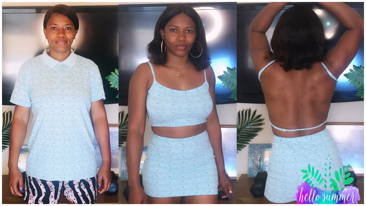 UPCYCLE TWO PIECE SKIRT SET TUTORIAL #diy #twopieceskirtset - YouTube
