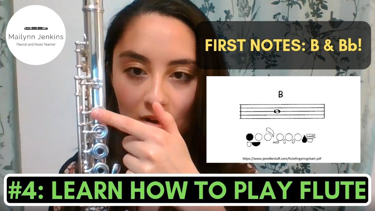 How to Play the Flute #4 - How to Hold It and Your First Notes! B & Bb ...