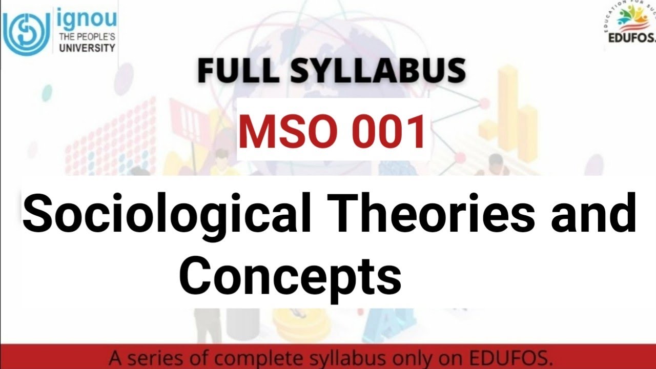 MA Sociology Syllabus 2022 | IGNOU MSO 001 SYLLABUS |Sociological ...