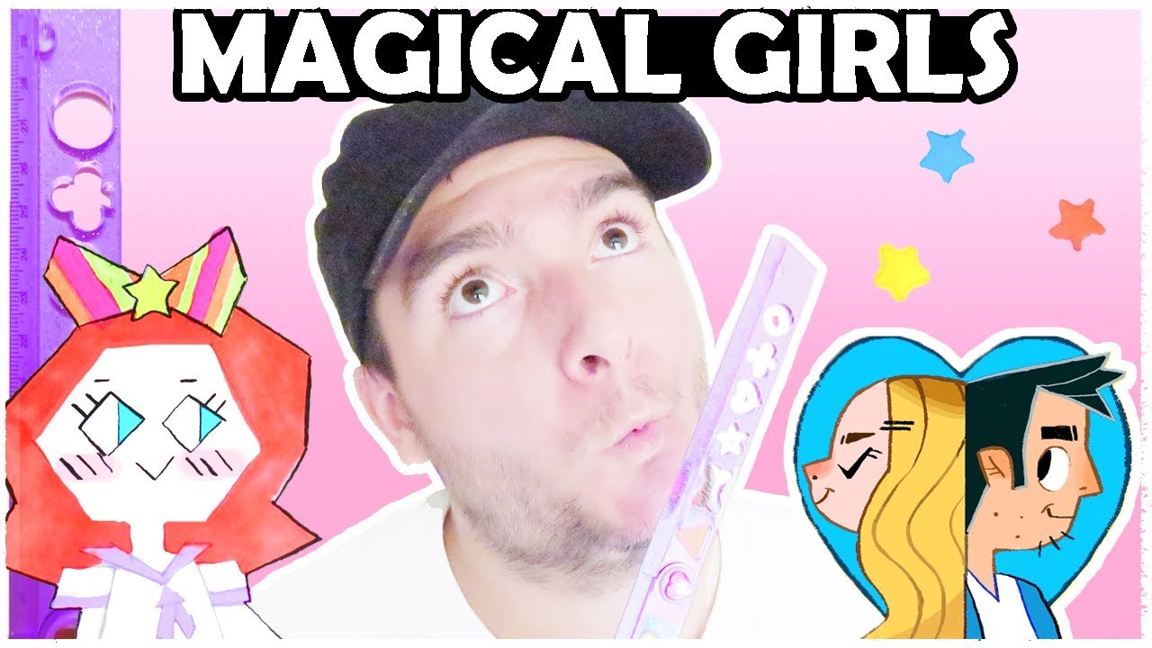 Drawing MAGICAL GIRLS Using ONLY a Ruler! 📏 - YouTube
