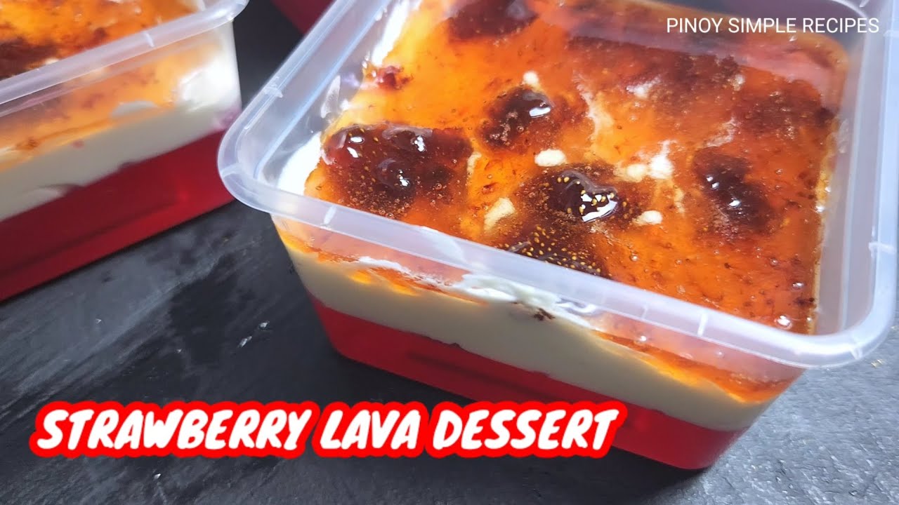 Strawberry Lava Dessert -- Easy Gulaman Recipes - YouTube