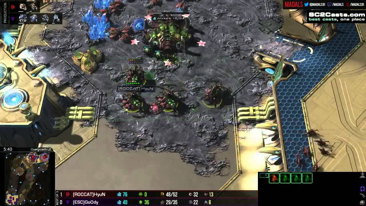 Starcraft 2 GamePlay GoOdy v HyuN TvZ Game 2 SC2 the best Games - YouTube