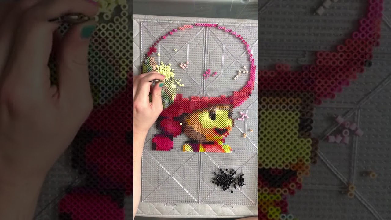 Toadette Perler Bead Timelapse - YouTube