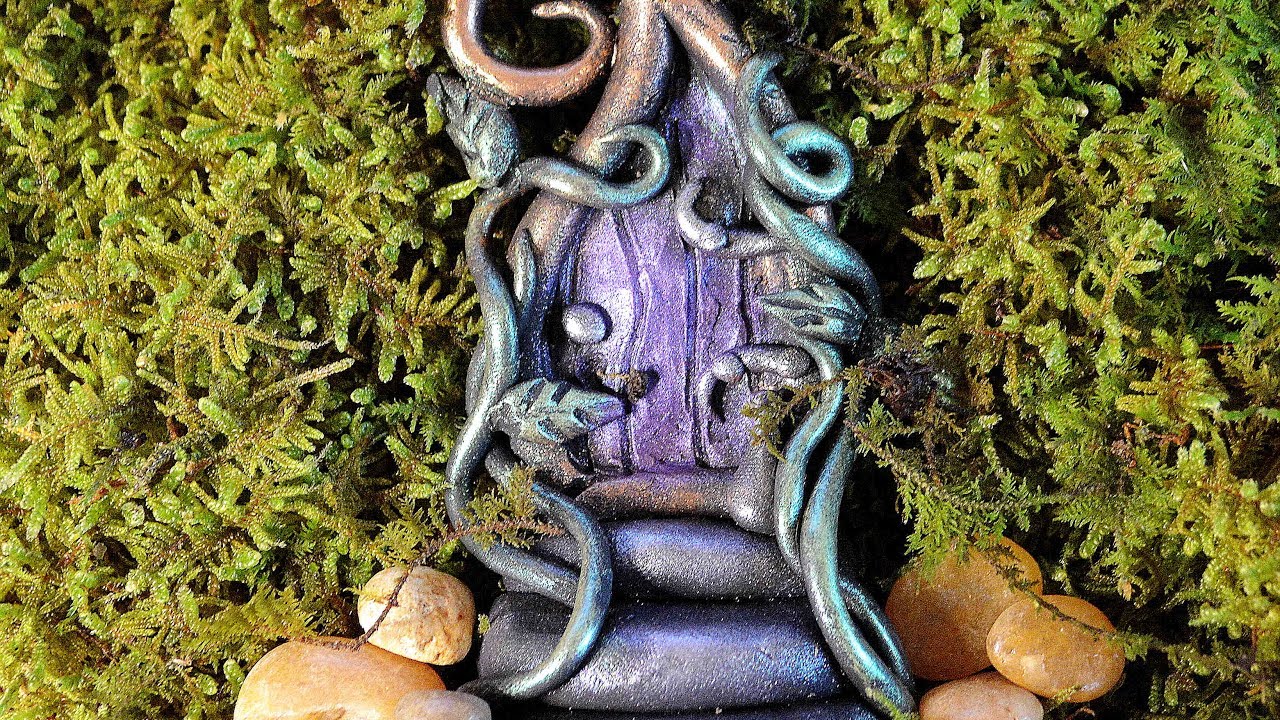DIY Small Fairy Door In Polymer Clay - YouTube