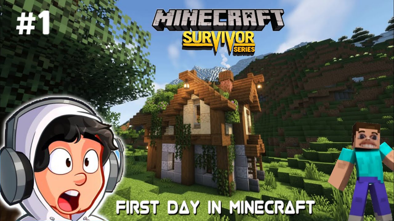 FIRST DAY IN MINECRAFT #1 - YouTube