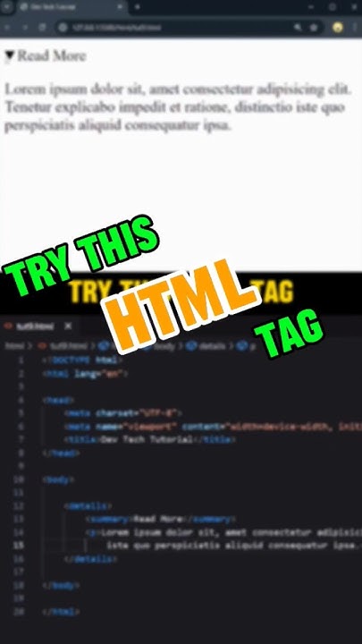 Try this Html tag - #devtech #shorts - YouTube