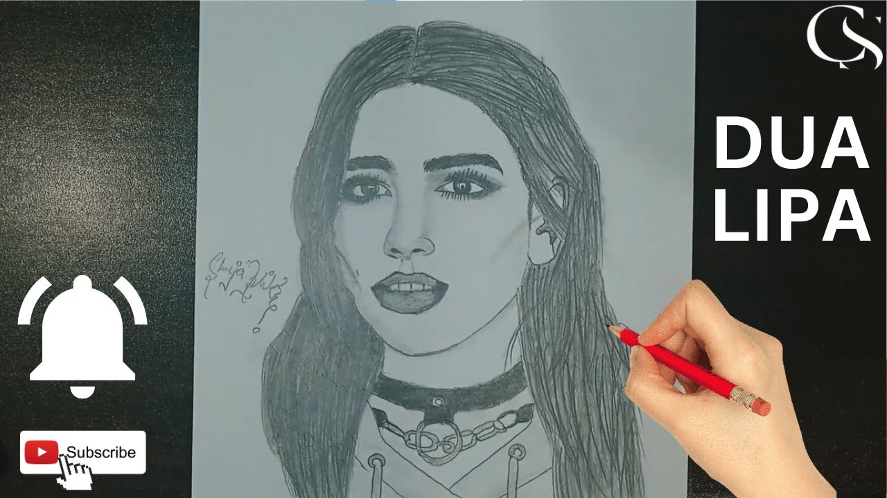 Drawing Dua Lipa || How to Draw Dua Lipa Step by Step || Creativity ...