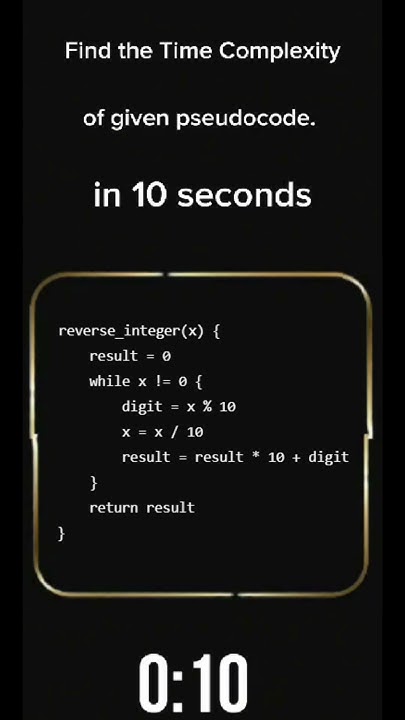 Find the Time Complexity of Pseudocode in Seconds! 🕒 #lvslogics #smartphone #codingproblems ...