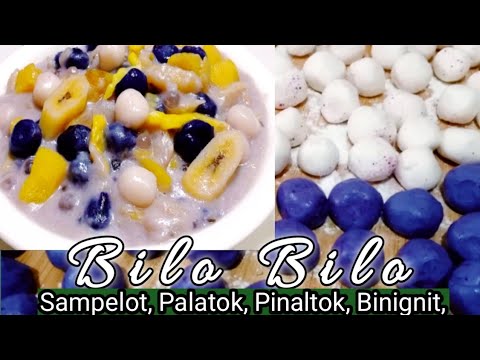 Ginataang Bilo Bilo / Filipino Dessert, Palidosdos, Palatok, Pinaltok ...