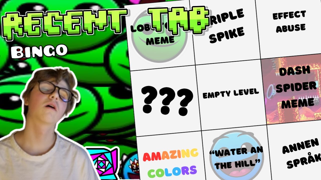 Recent Tab Bingo is ABSOLUTELY ATROCIOUS | Geometry Dash - YouTube