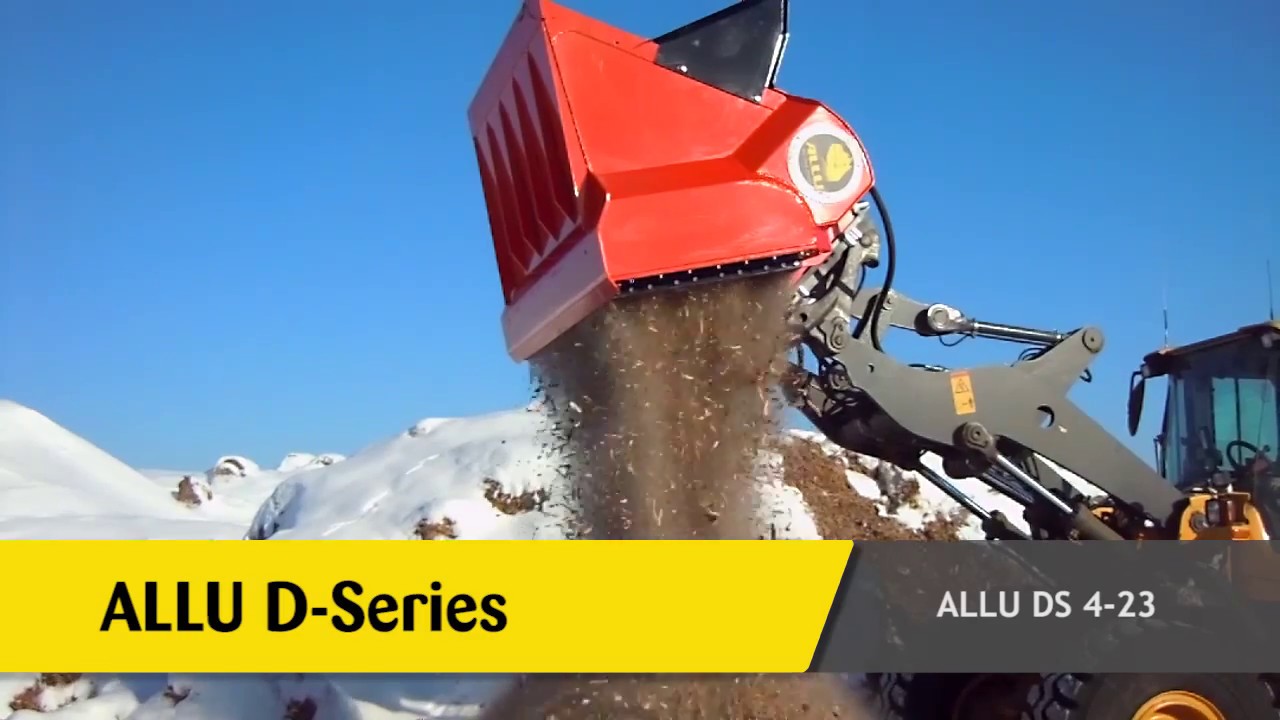ALLU Transformer Screener Crusher - Crushing Frozen Biofuel - YouTube