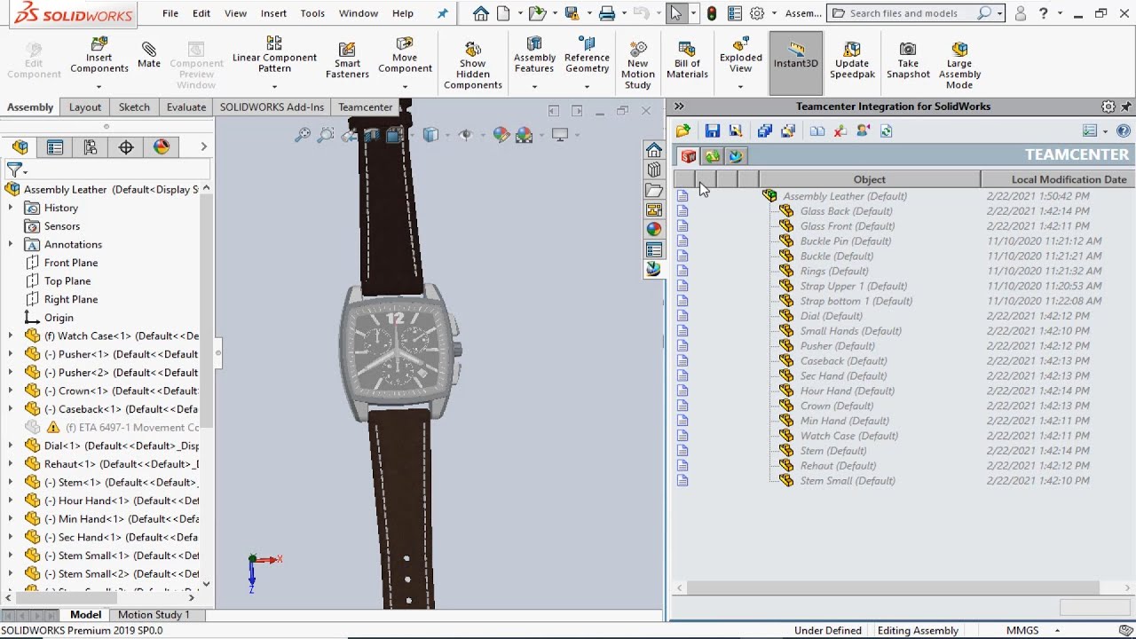 SolidWorks Wristwatch Design - YouTube
