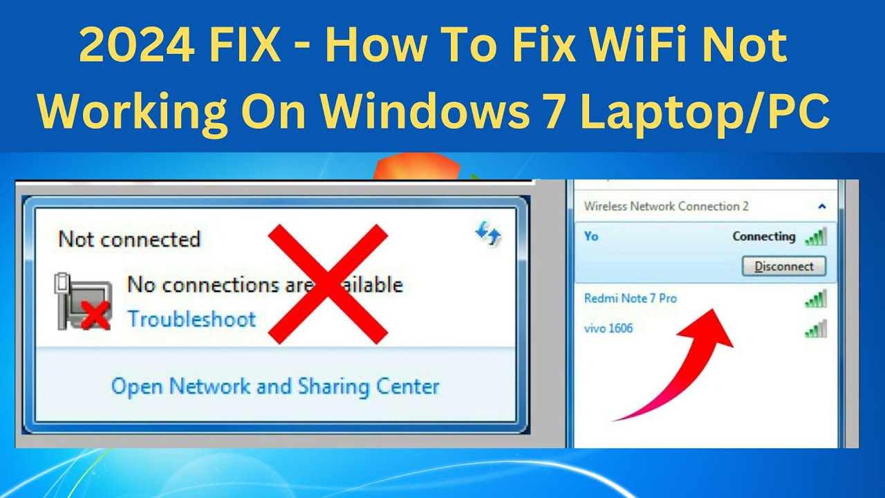 2024 FIX - How To Fix WiFi Not Working On Windows 7 Laptop/PC - YouTube