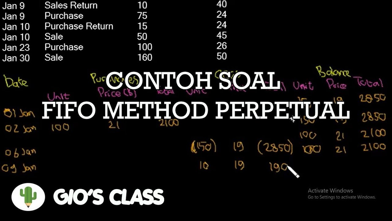 Contoh Soal Metode FIFO Sistem Perpetual - YouTube