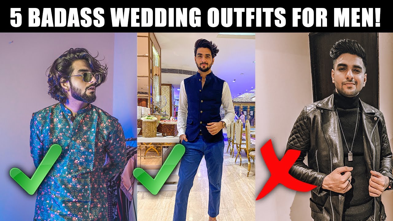5 BUDGET SHAADI outfits for INDIAN men! Wedding outfit ideas 2021 - YouTube