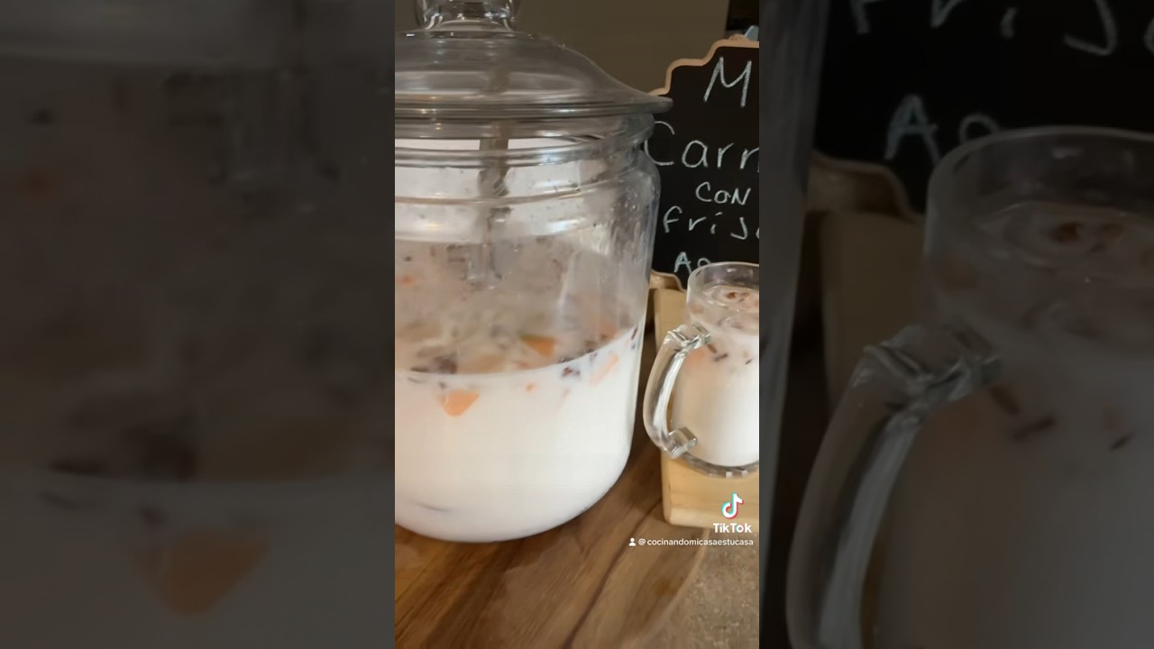 Agua de melón con nuez 🥛🍈🌰 #aguafresca #foodie #comidafácil # ...