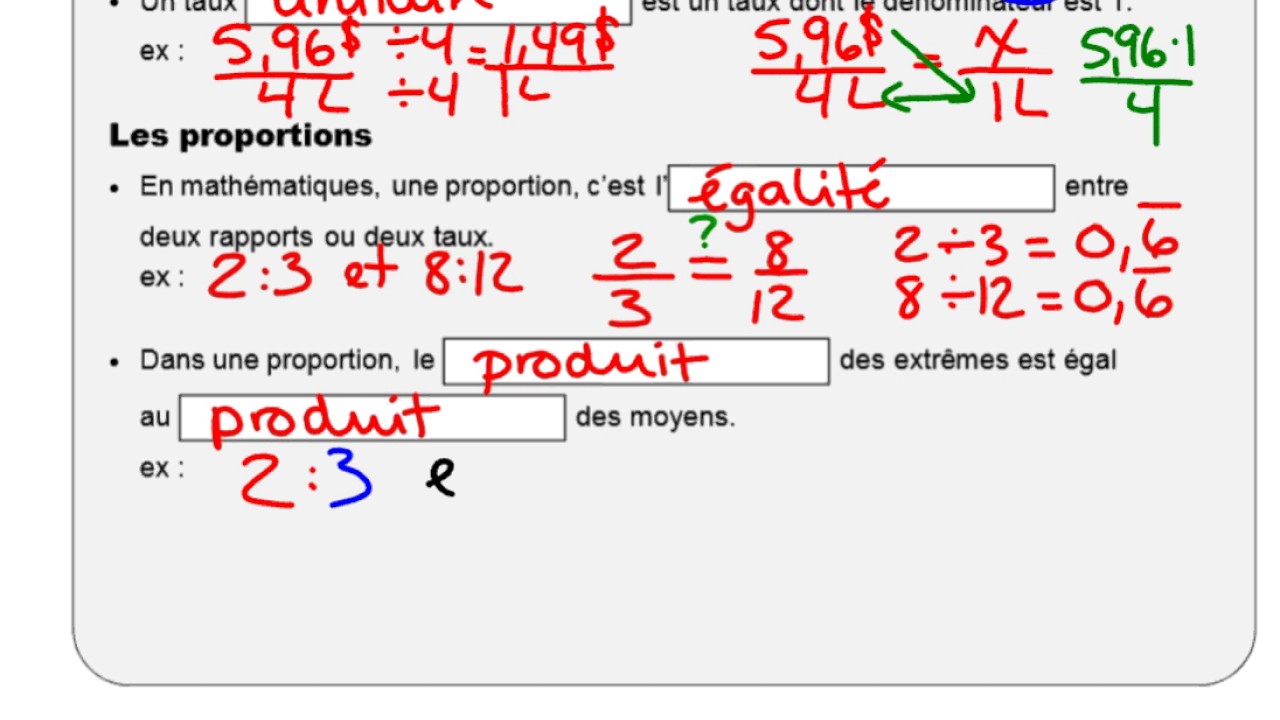 1 2 rapport,taux,proportion - YouTube