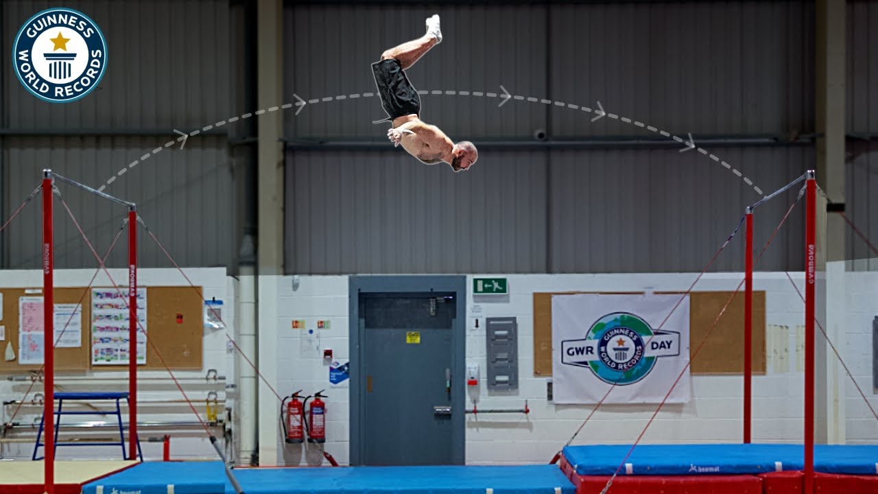 Furthest Backflip Between Two Horizontal Bars - NEW WORLD RECORD ...